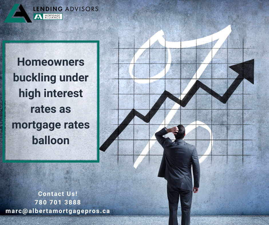 Homeowners buckling under high interest rates as mortgage rates balloon